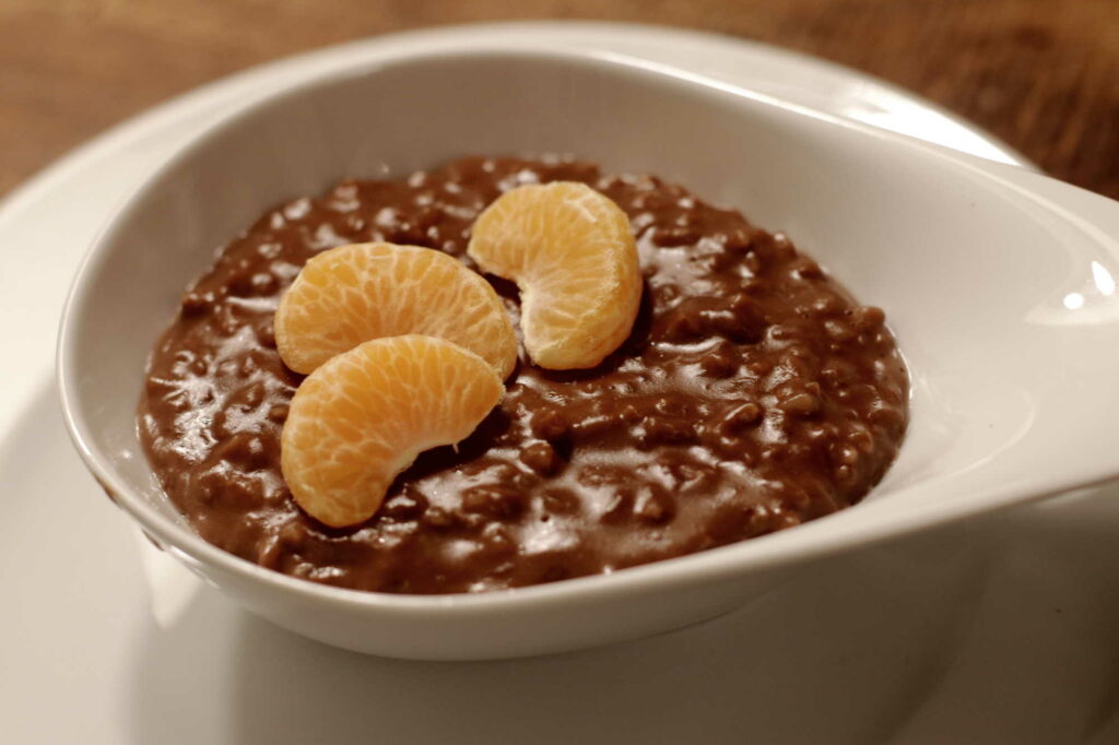 Schokoladenmilchreis mit Tonkabohne – Goccus – der Geniessertempel